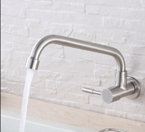 Stainless Steel Kitchen Tap Cold Only Single Handle SN Finish SUS304